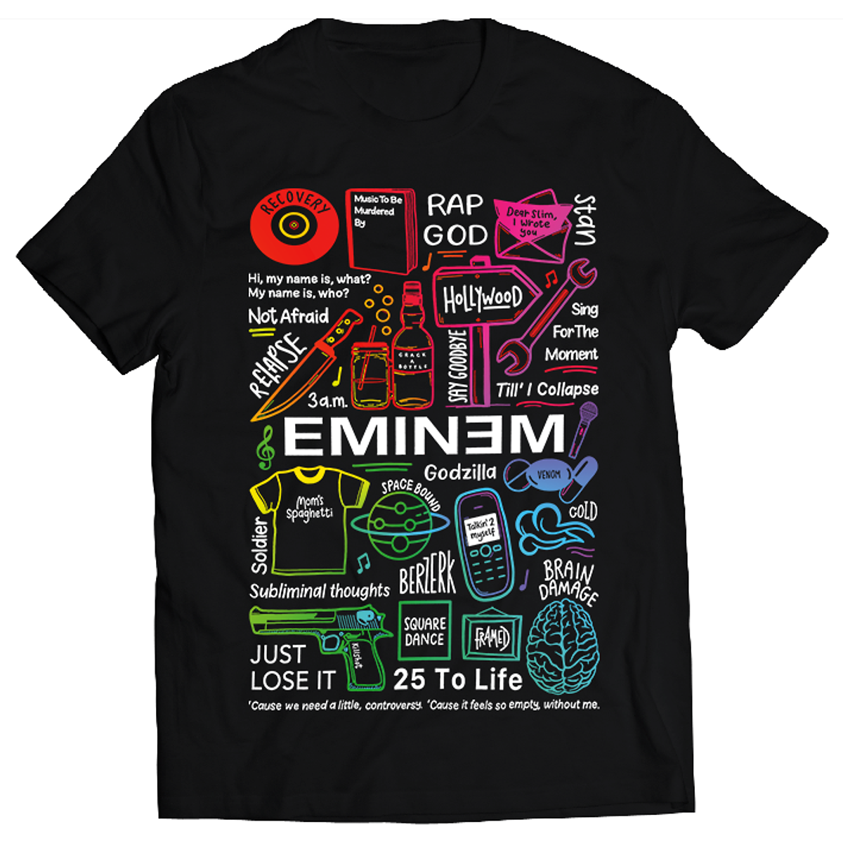 Polera Eminem - Temazos Rainbow