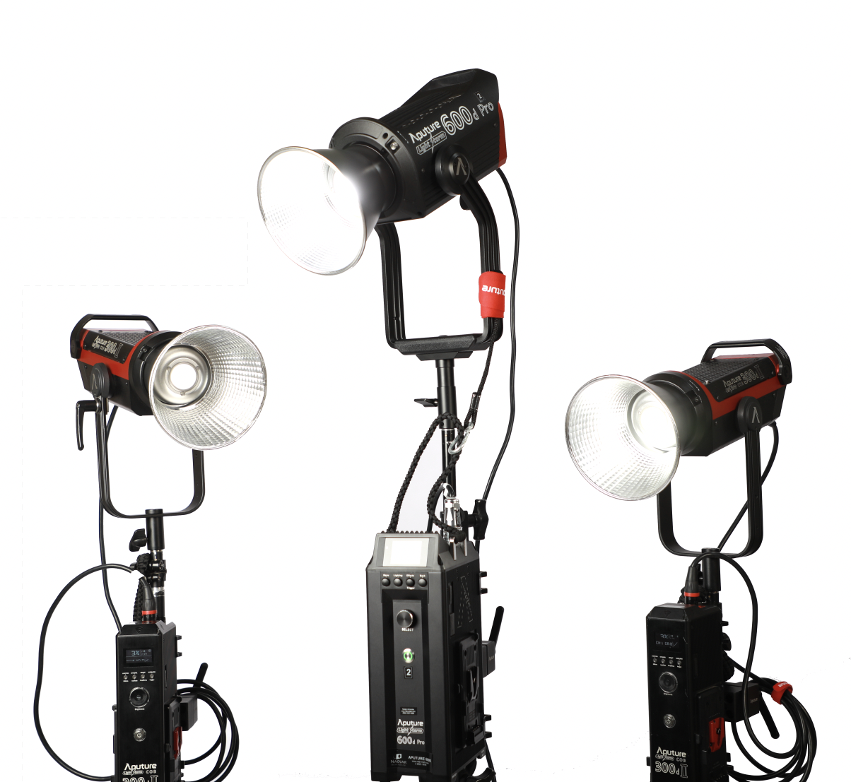 Arriendo de Kit LED Aputure Lightstorm de alta potencia, 3 f