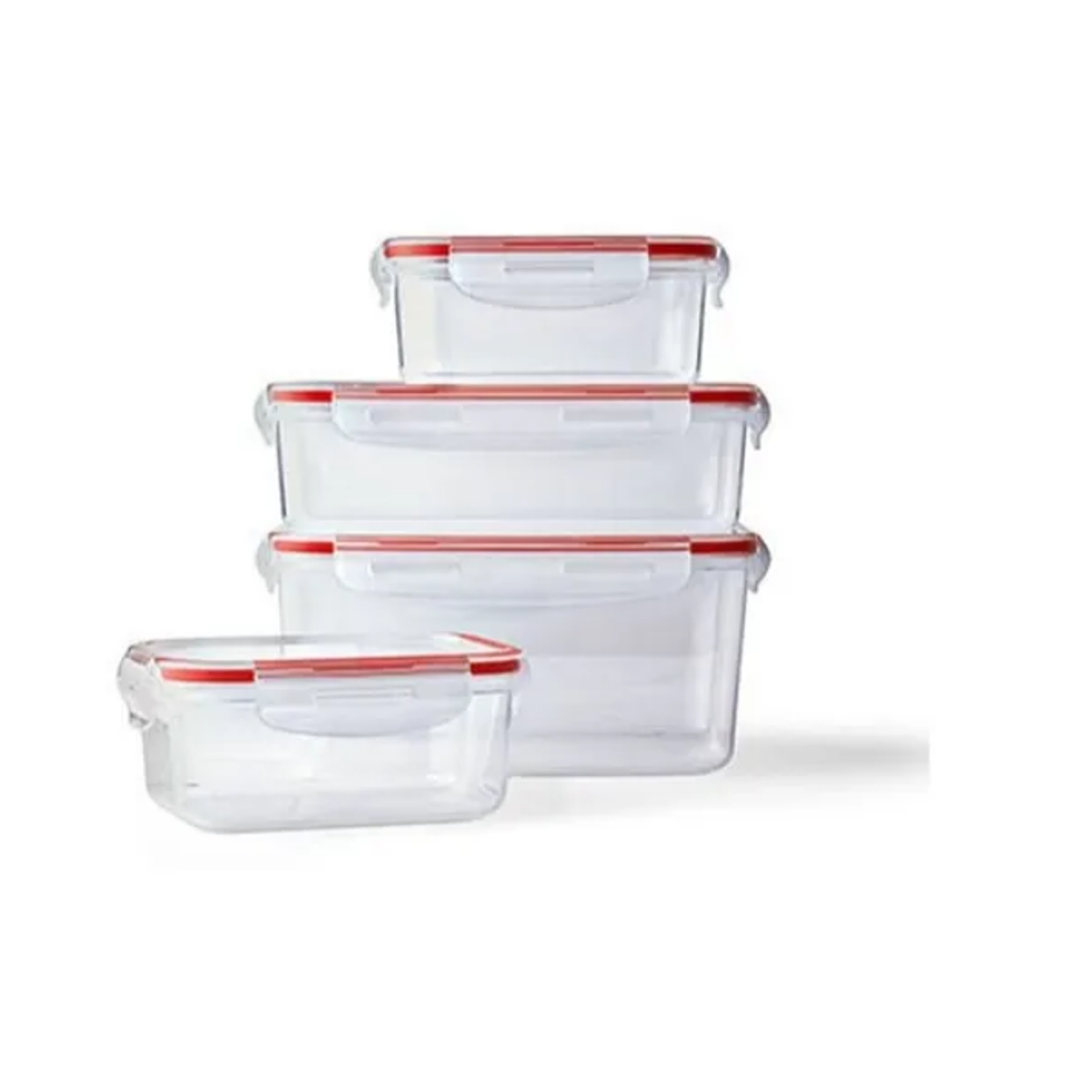 Set De 4 Tapper Tuper Hermeticos Plastico Para Comida