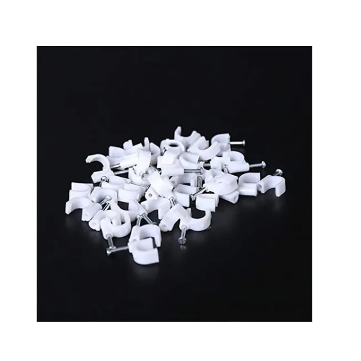 Grapa / Grampa Con Clavo Para Clip De Cable 6mm 80 Unidad