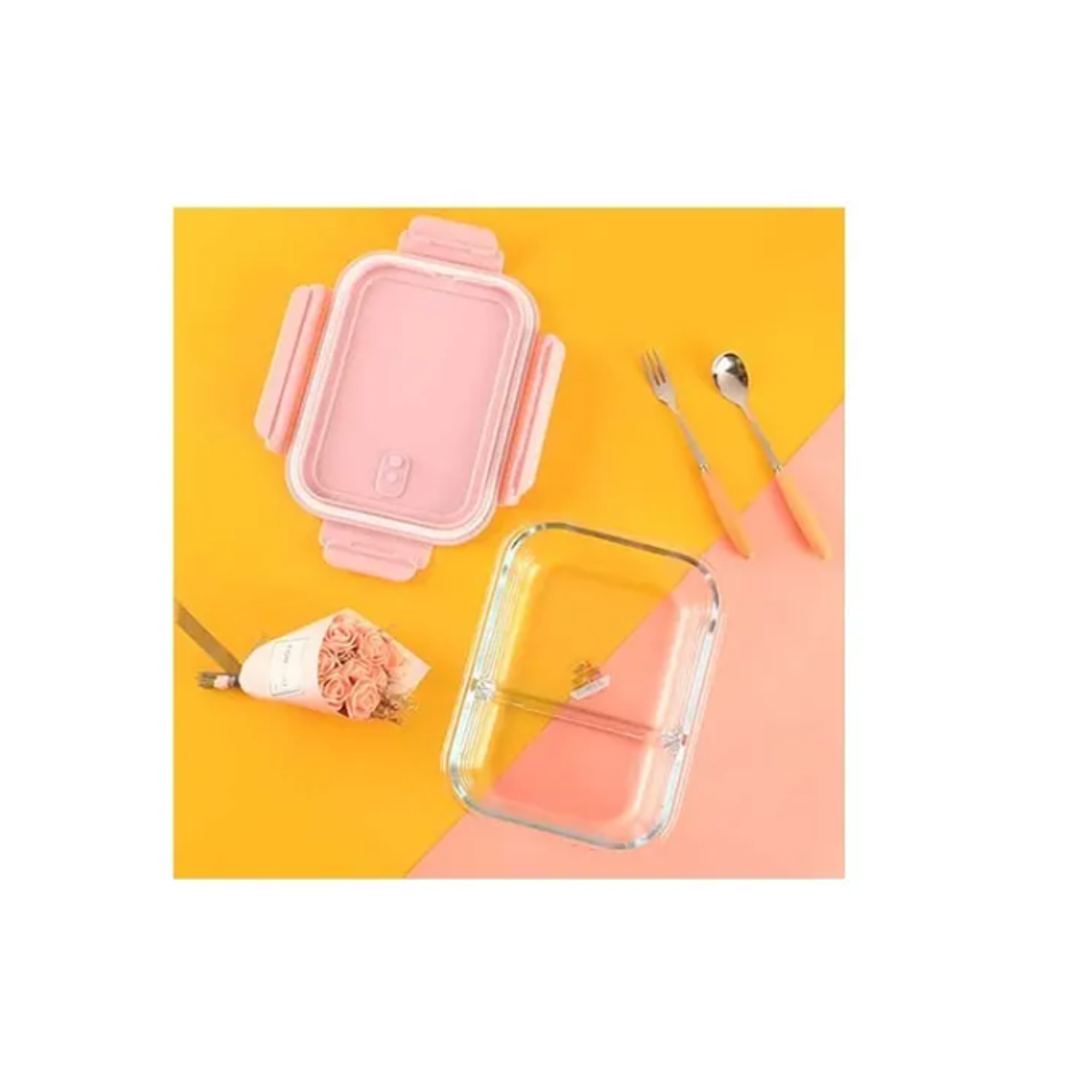 Tupper Herméticos De Vidrio Para Comida Taper Comida 2 Divis