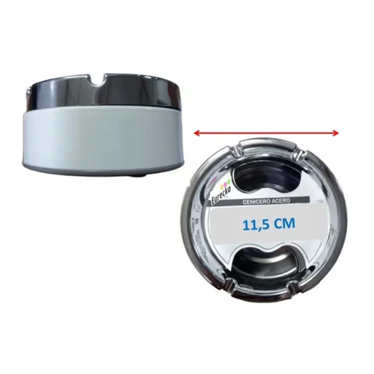 Cenicero Redondo Metalico De Cuatro Puestos Calidad