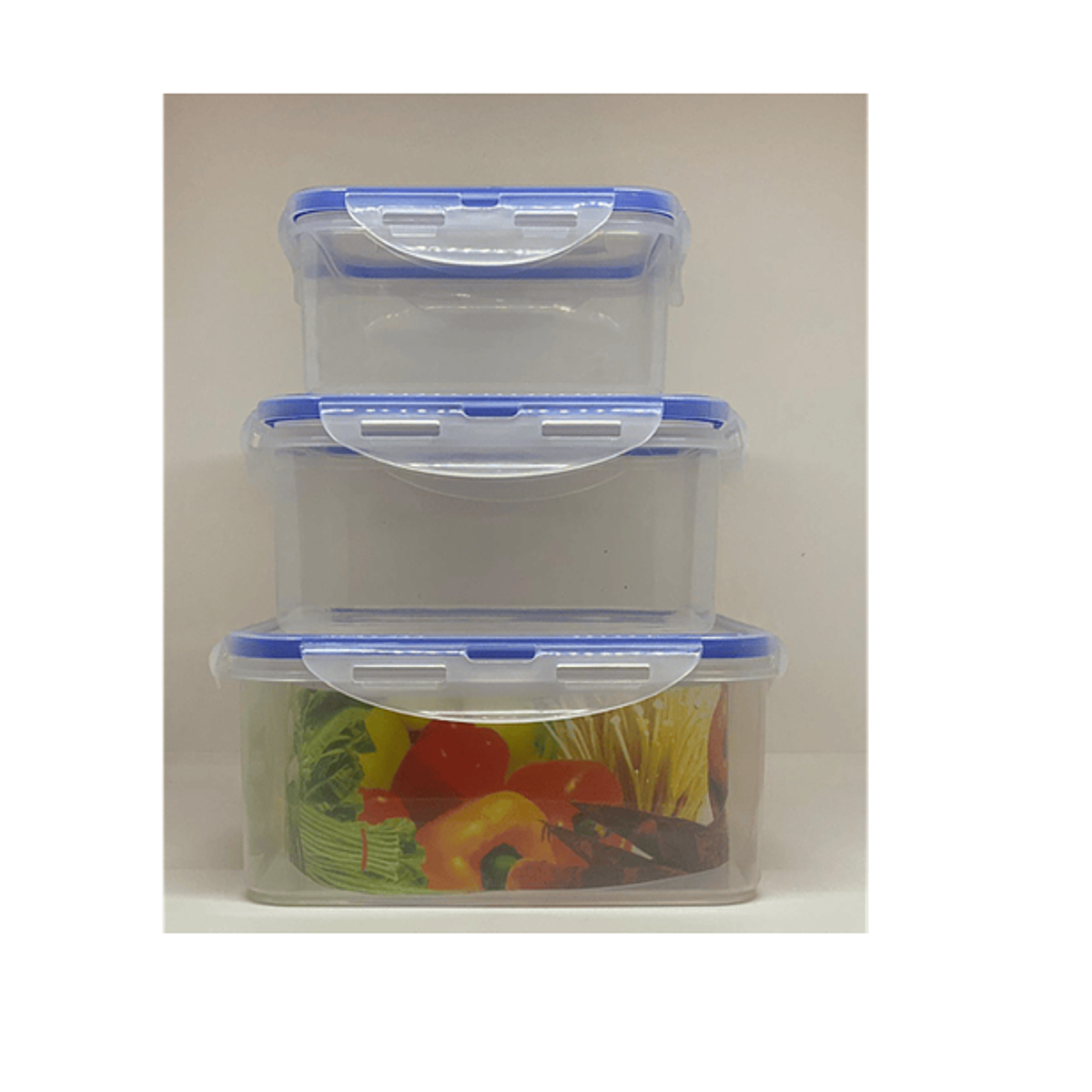 Set De 3 Taper Tupper Hermetico Plastico Comida