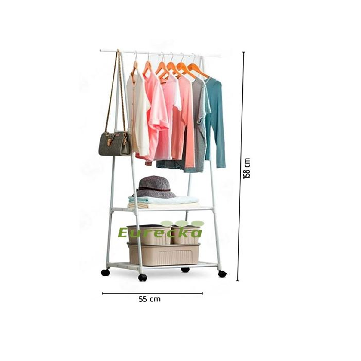 Estante Organizador Colgador Con Perchero Exhibidor De Ropa