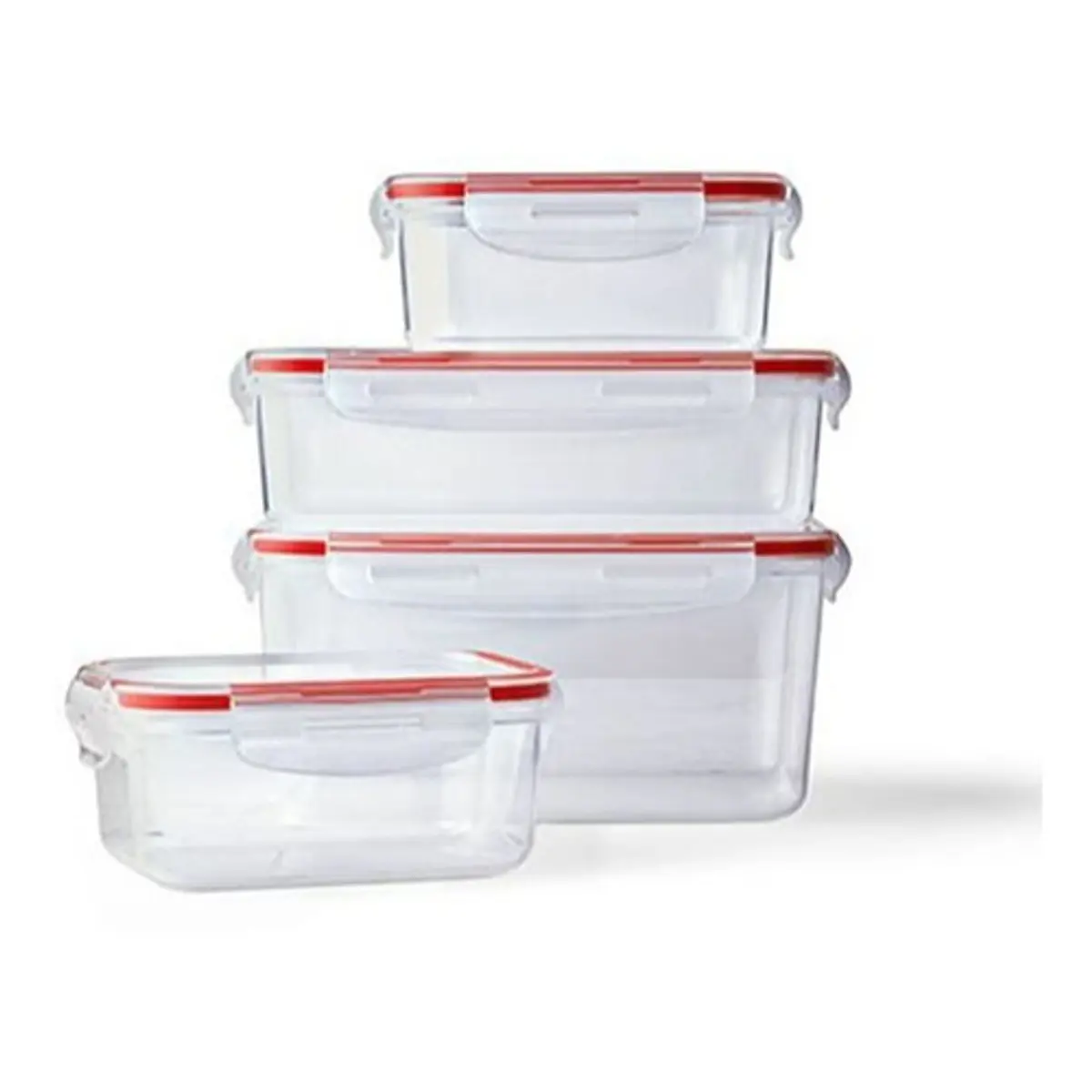 Set De 4 Tapper Tuper Hermeticos Para Comida