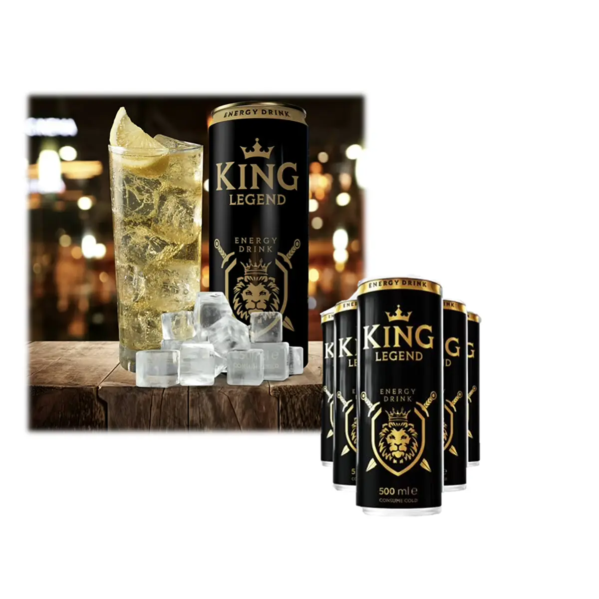 Bebida Energizante Poderosa 2uni 500ml King Legend Energy