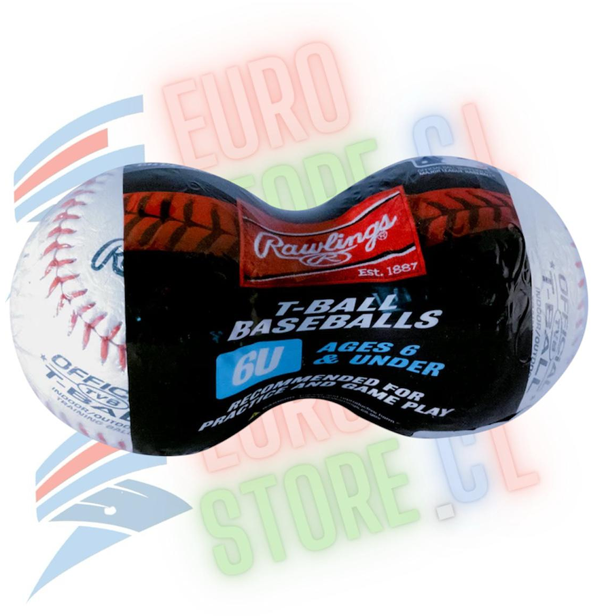 Pelota De Baseball T-Ball 6Ur pack de 2 Rawlings