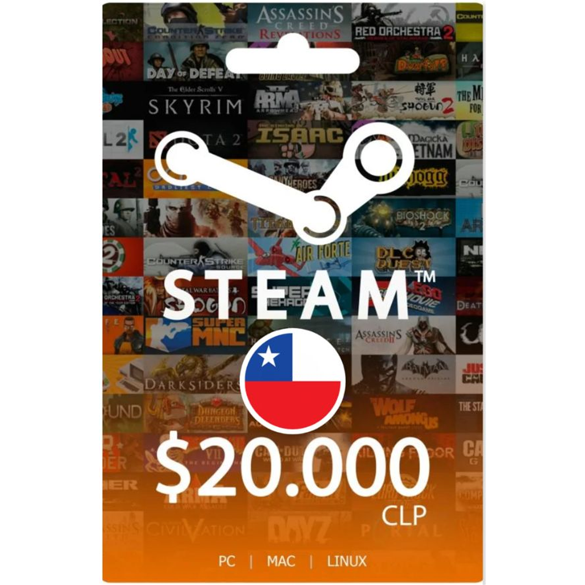 20.000 Steam Wallet CLP (Chile)