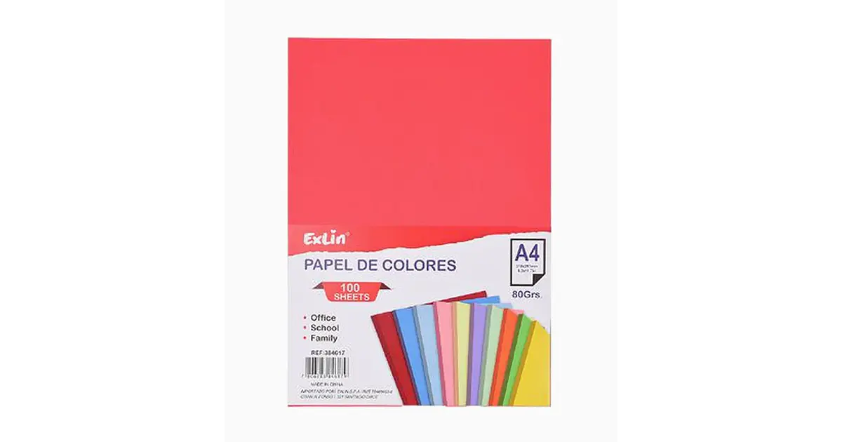 Resma de Papel Color Rojo
