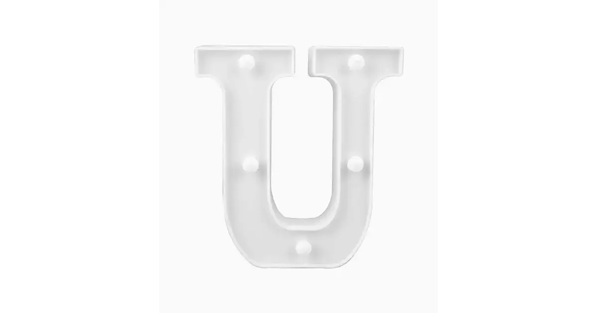 Letra con Luz Led U