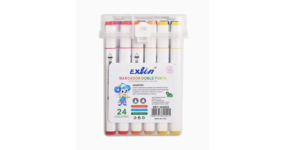 Marcadores Doble Punta 24 Colores