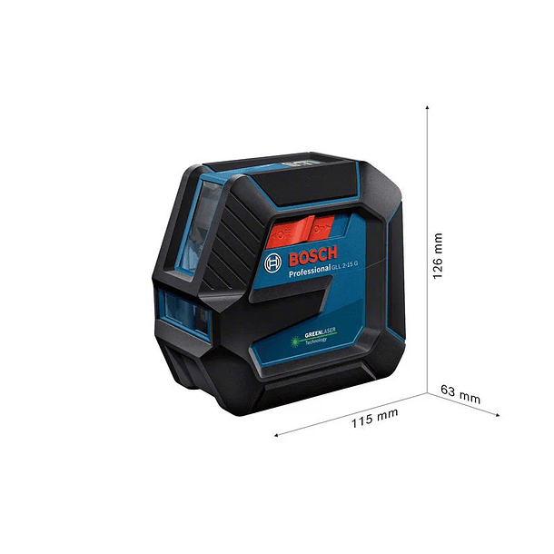 Nivel Laser de 2 linhas verdes GLL 2-15 G BOSCH