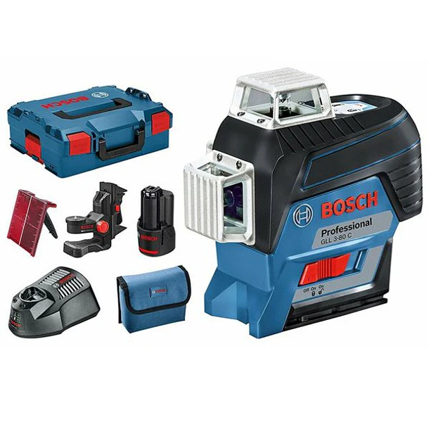 Nivel laser 3 linhas vermelhas GLL 3-80 C + BM1 BOSCH