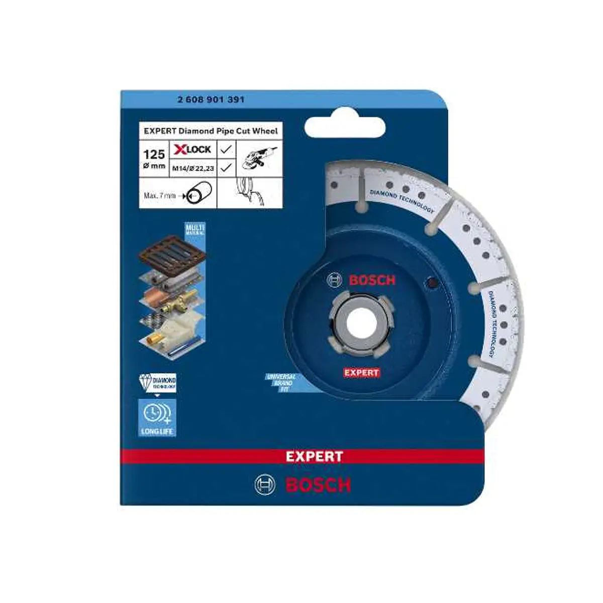 Disco de corte e chanfro 125mm PIPE CUT WHEEL X-LOCK BOSCH