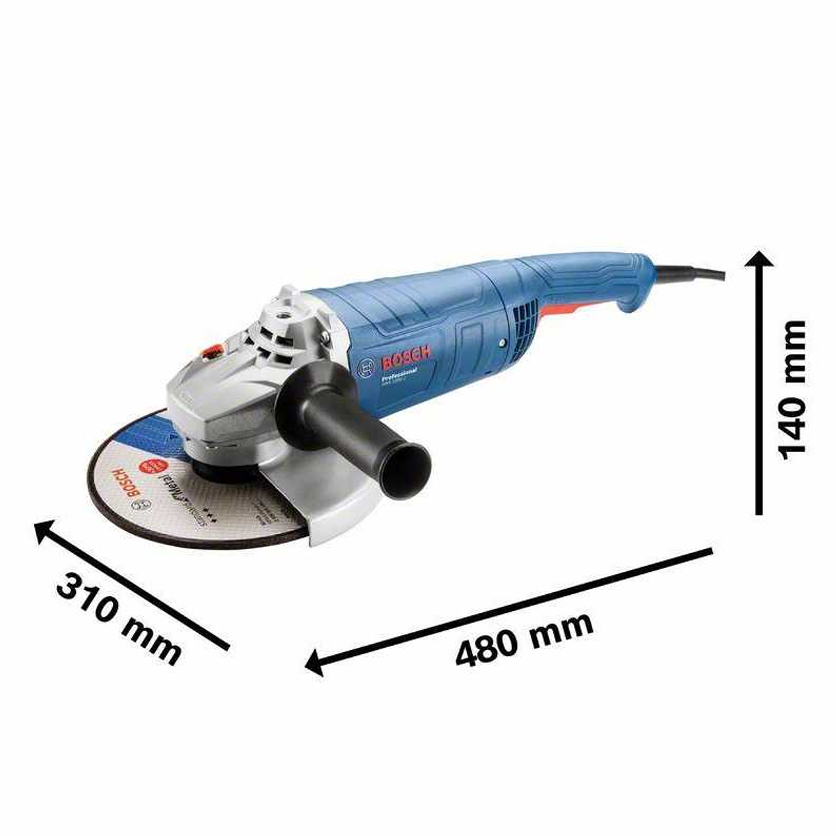 Rebarbadora grande 2.200W 230MM GWS 2200 J BOSCH