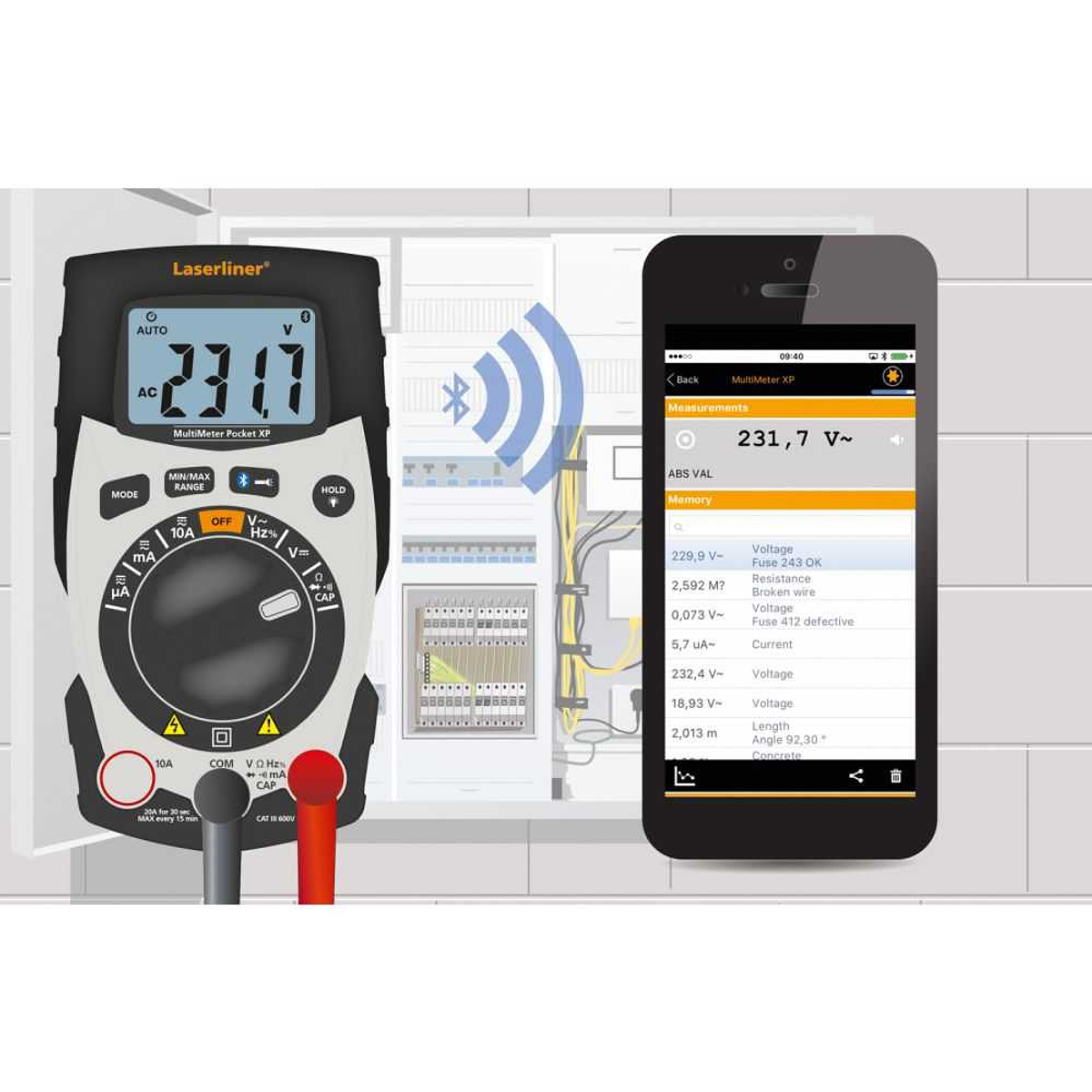 MultÍmetro profissional MultiMeter Pocket XP LASERLINER