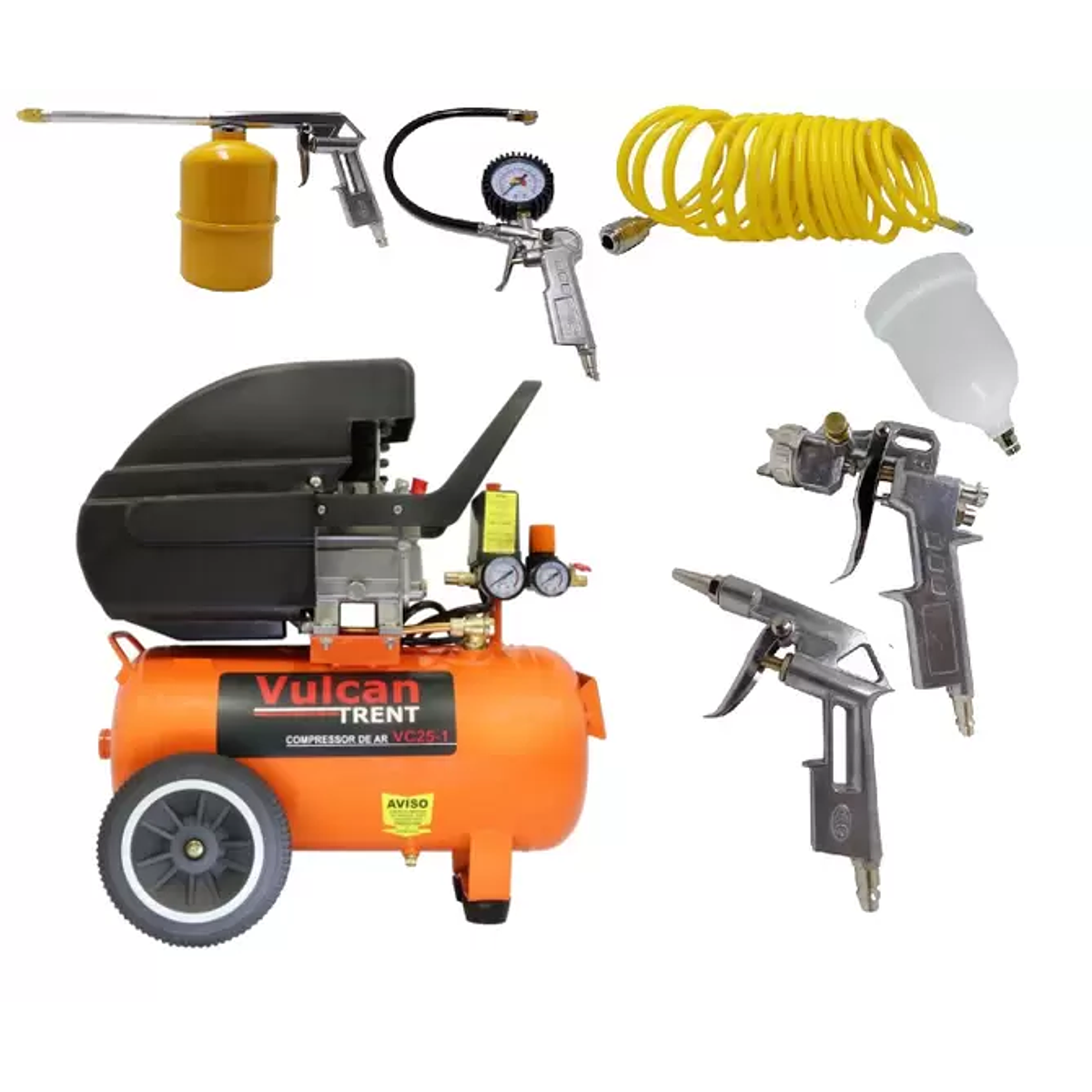 Compressor de Ar 24 Litros 2Hp 220v VC25-2 + Kit