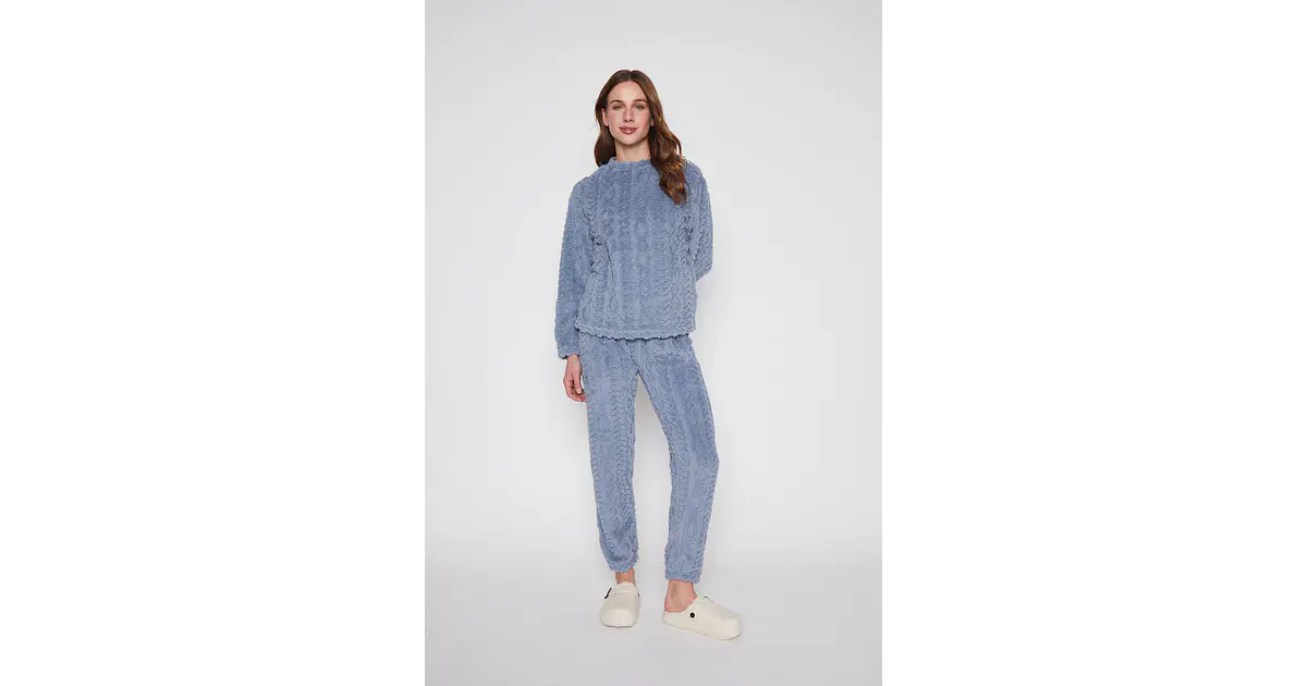 Pijama Mujer Azul Textura Family Shop