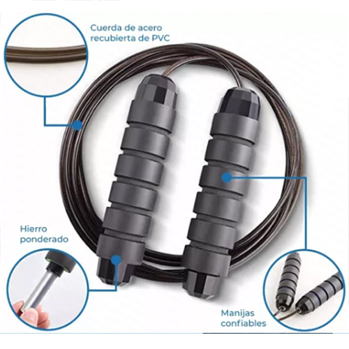 Cuerda de salto / speed rope con peso - 3 metros
