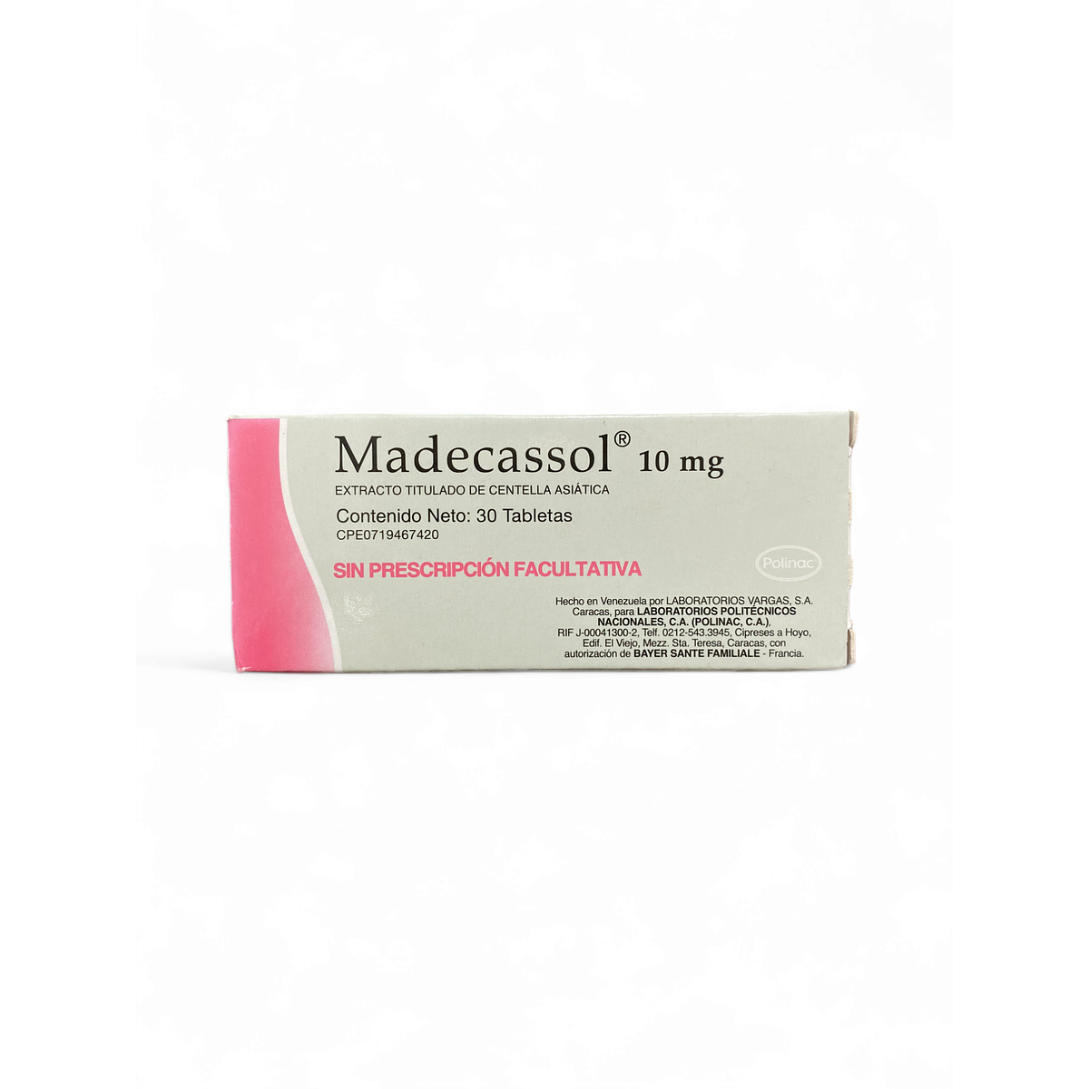 Madecassol 10mg cja x30 tab | Doctor Farmacia