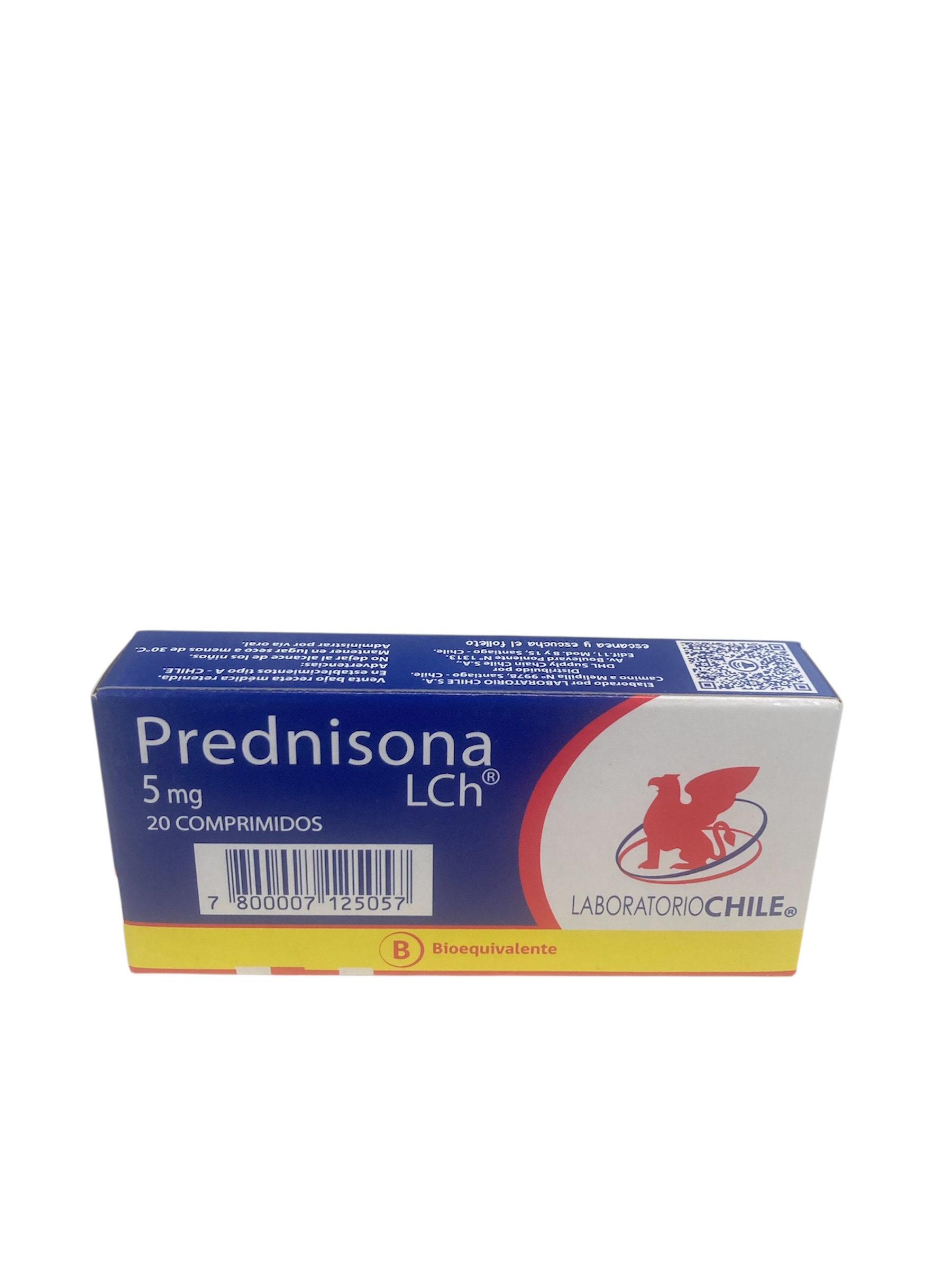 Prednisona 5 mg x 20 comprimidos (receta medica)