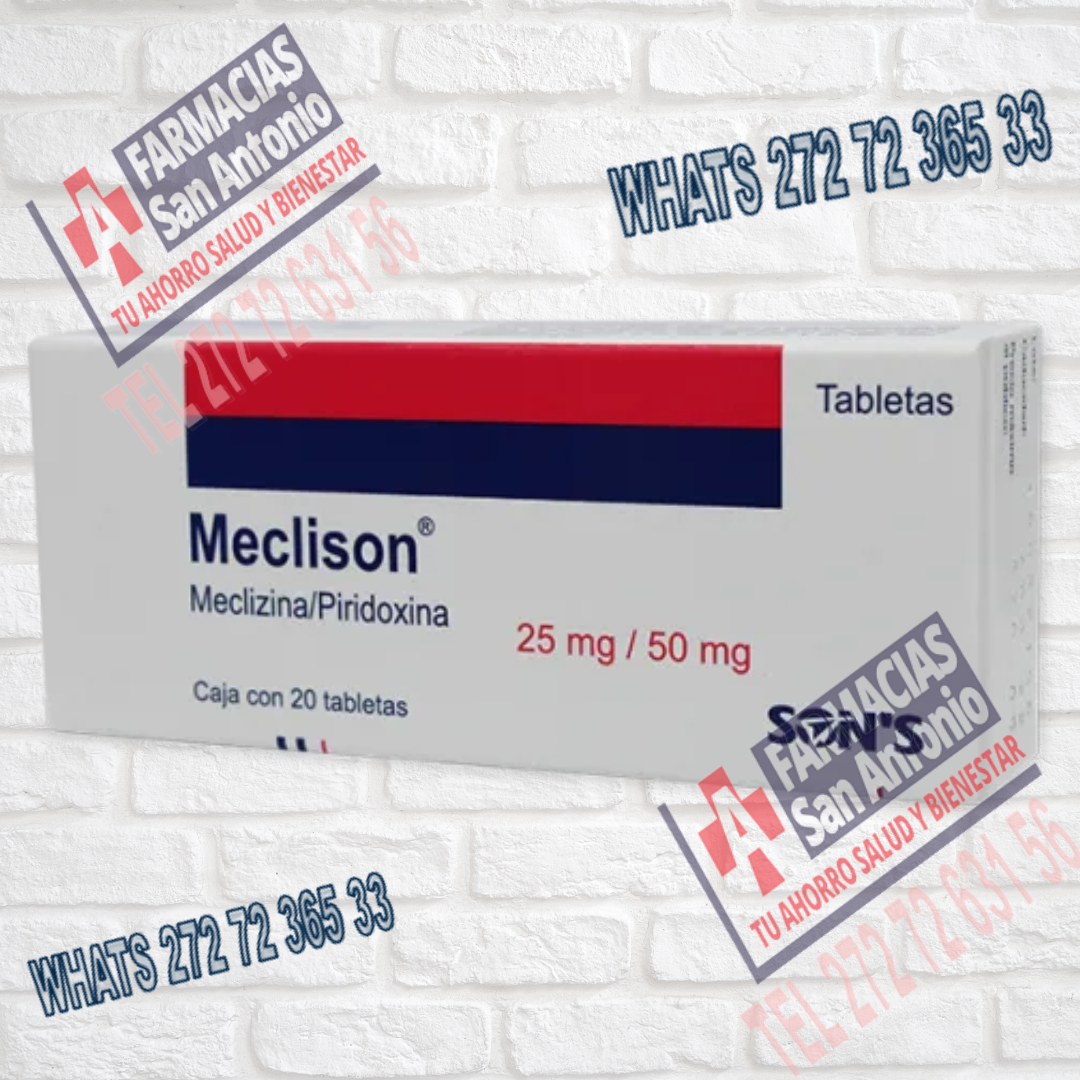 MECLISON MECLIZINA/PIRIDOXINA 25 mg / 50 mg 20 tabletas P...