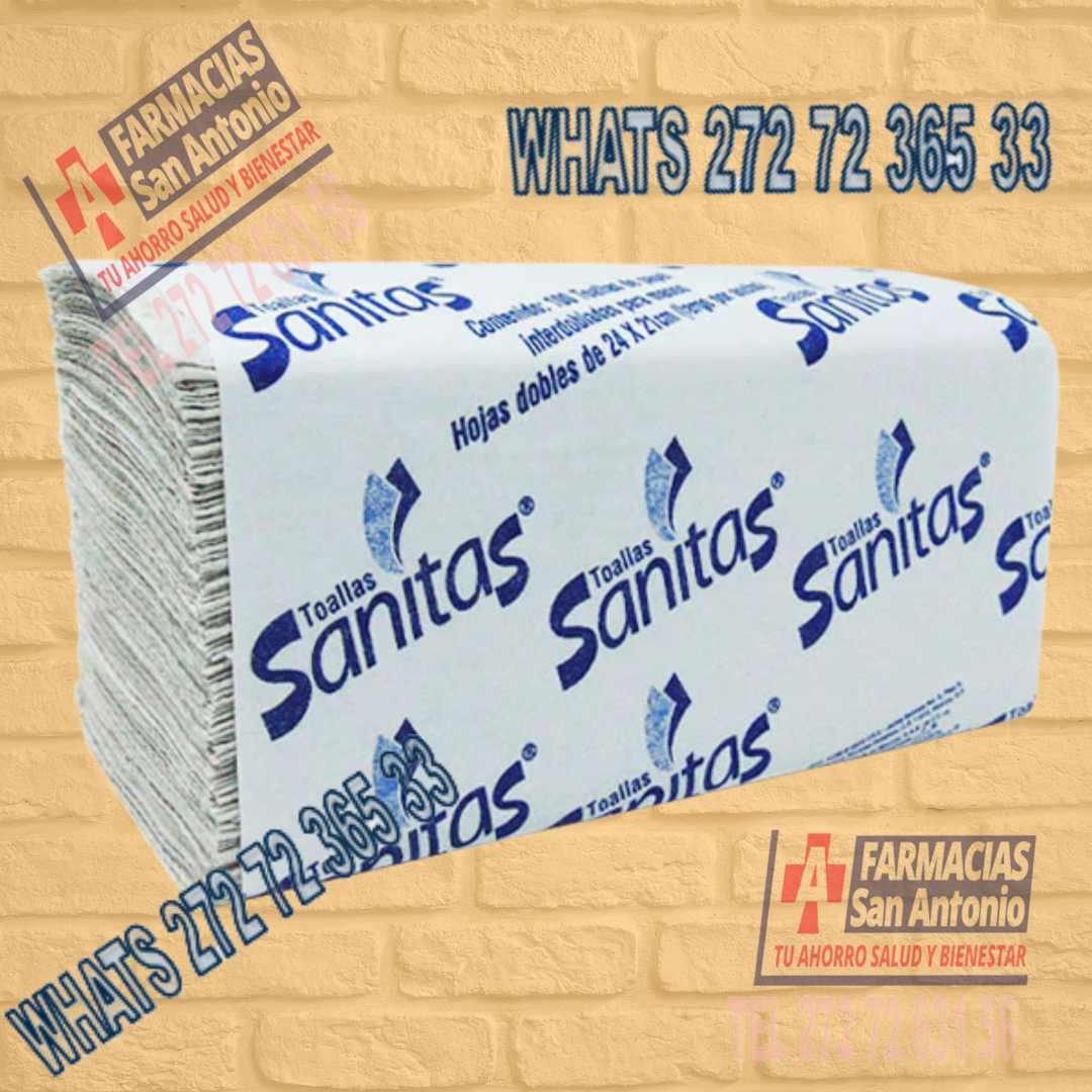 Sanitas Paquete de 100 toallas de papel