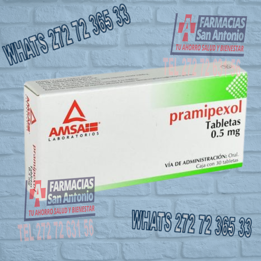 Pramipexol 0.5mg 30 Tabletas Laboratorios AMSA