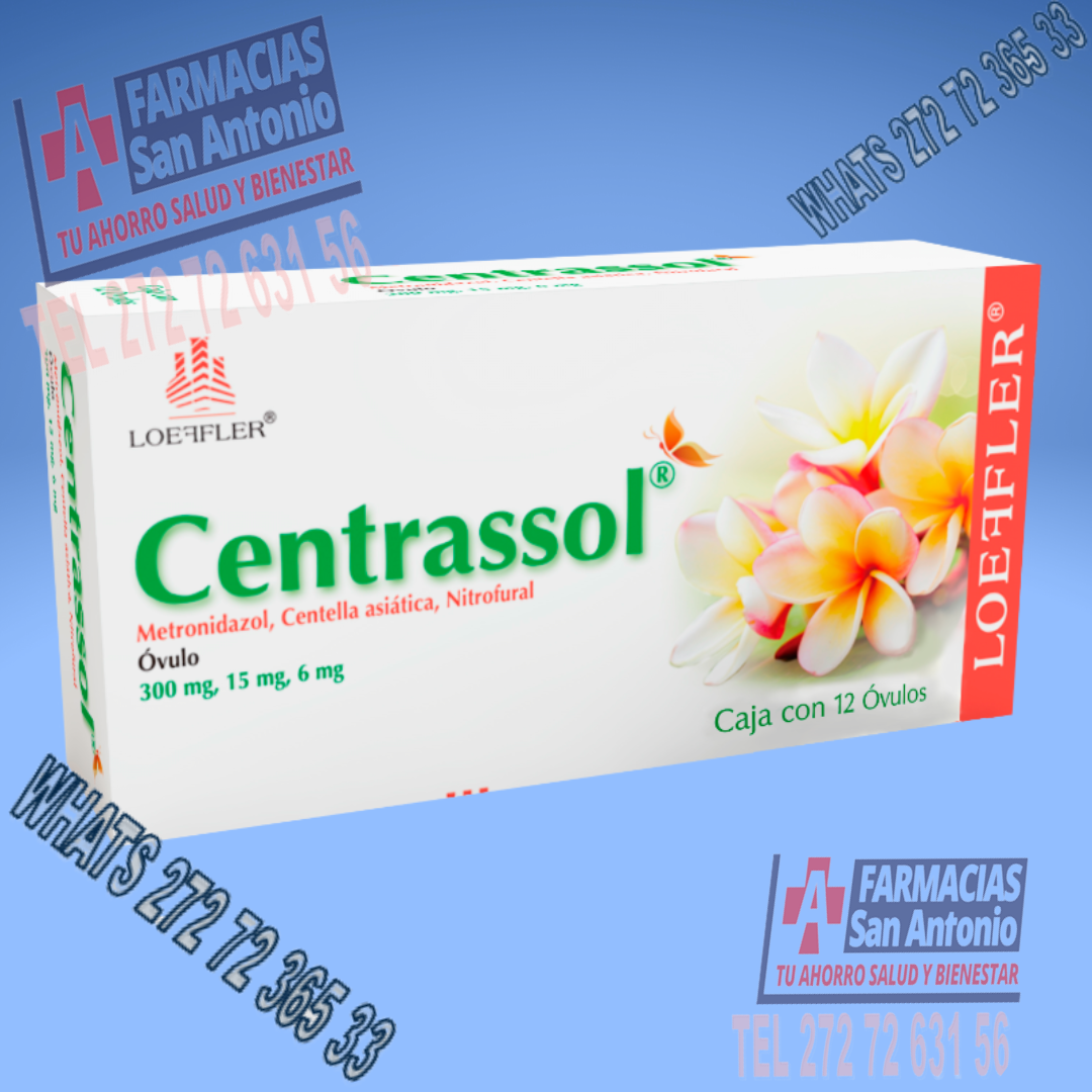 Metronidazol Centella asiática Nitrofural 300/15/6 mg 12 óvu