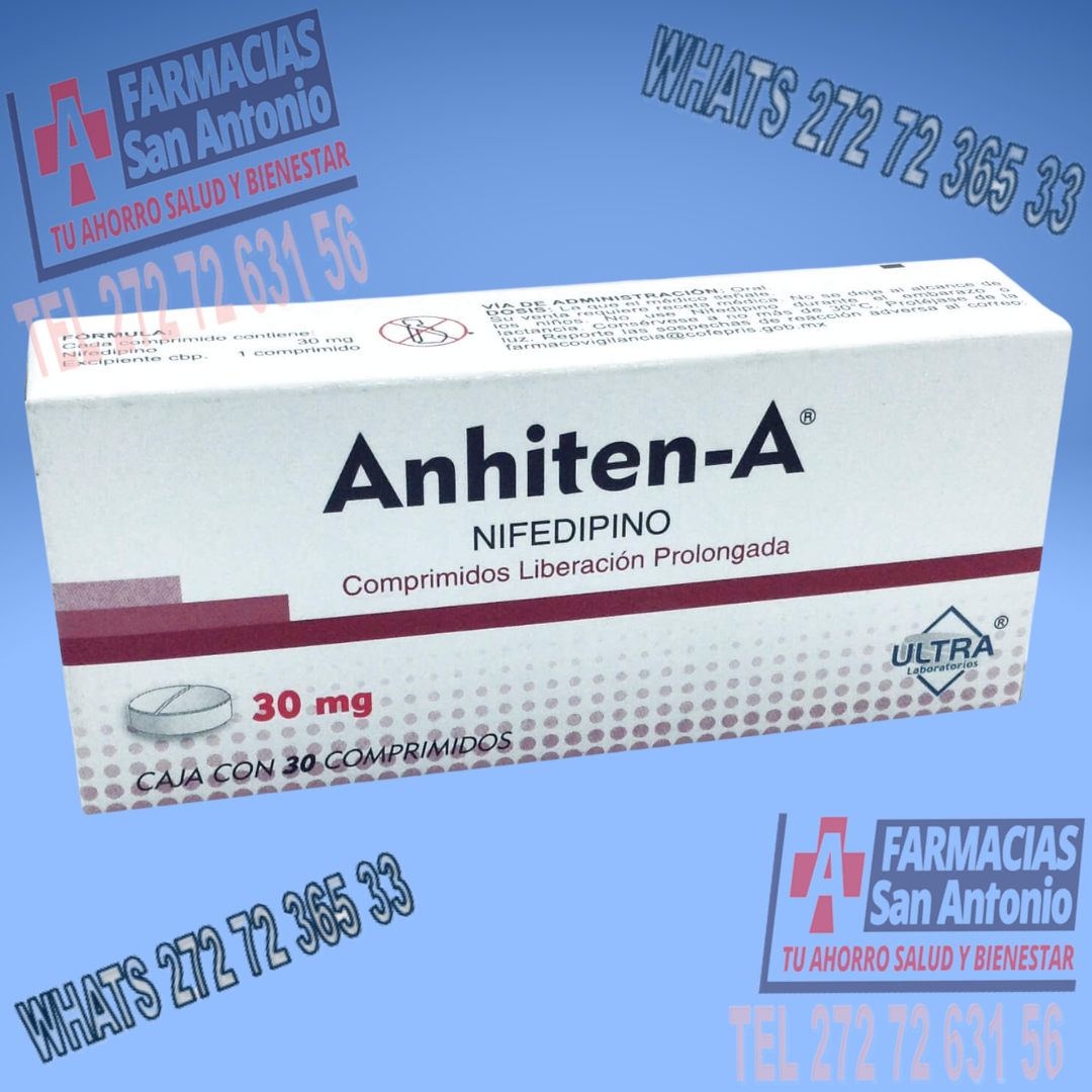 Nifedipino 30mg Anhiten-A 30 comprimidos