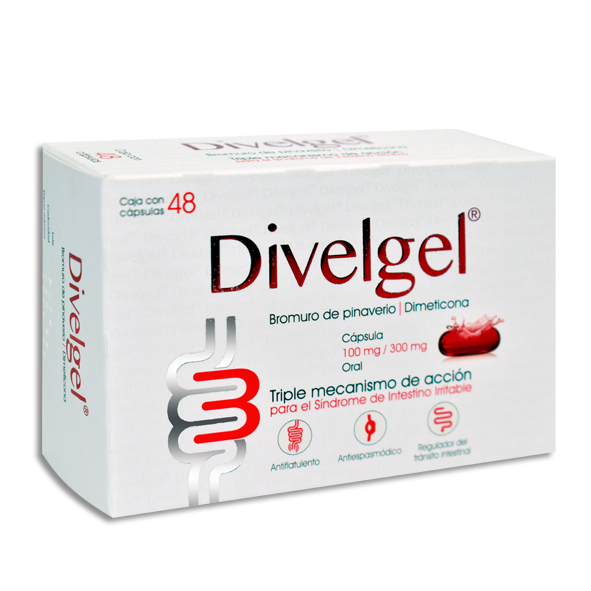 Divelgel 48capsulas pinaverio dimeticona 100/300mg
