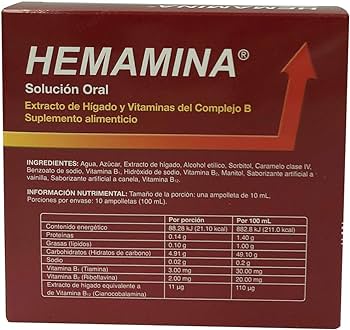 Hemamina 10 ampolletas ingeribles