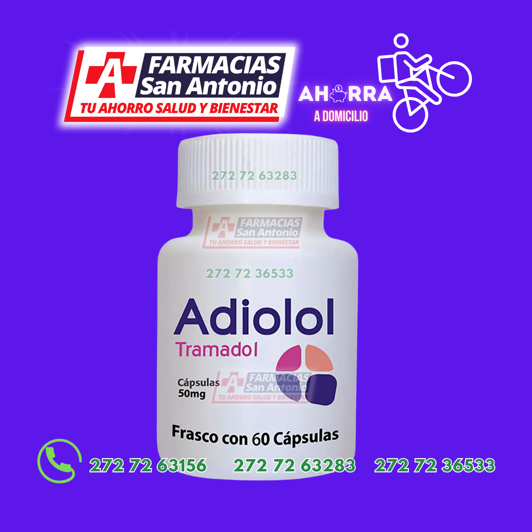 Tramadol 50mg Adiolol 60 capsulas