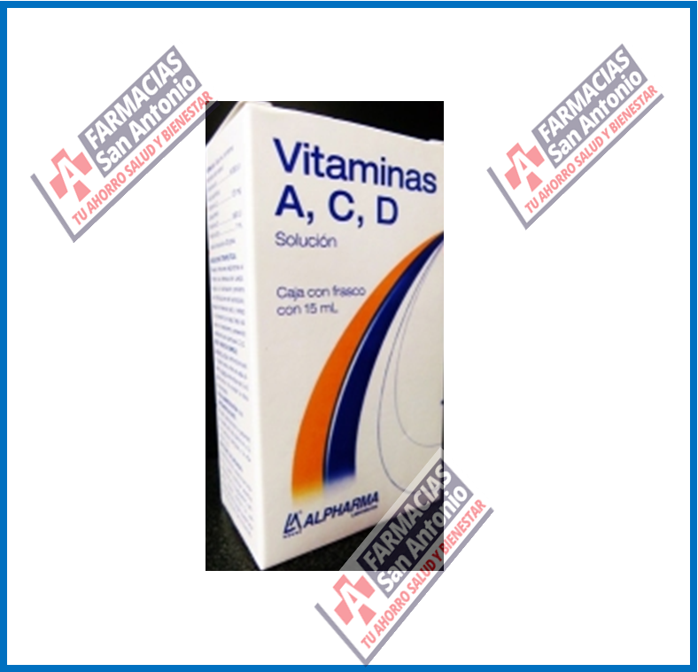 VITAMINAS A, C, D SOLUCIÓN CAJA CON FRASCO DE 15 ML Y GOT...