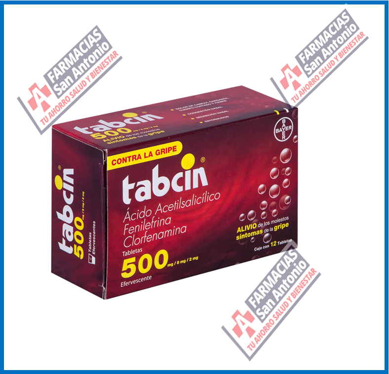 Tabcin 500 12tabletas antigripal