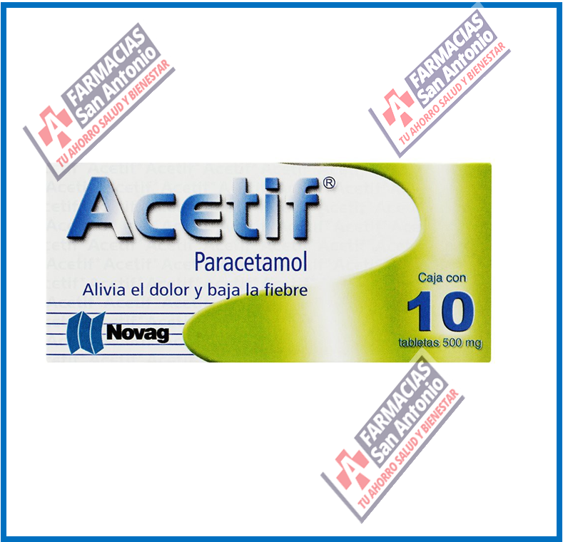 Paracetamol 500mg (10tabletas) acetif Promoción