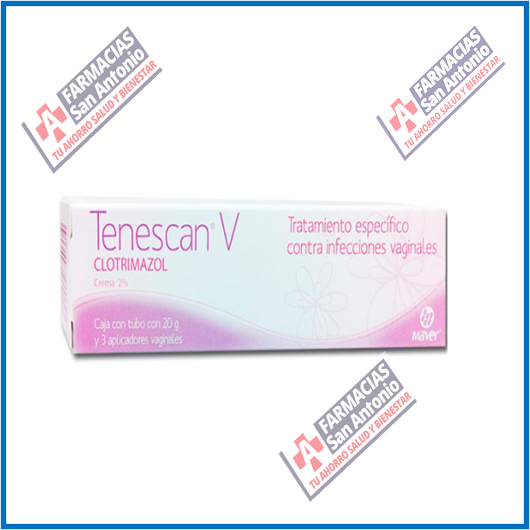 Tenescan V clotrimazol crema 2%caja con tubo de 20 a 3 al...