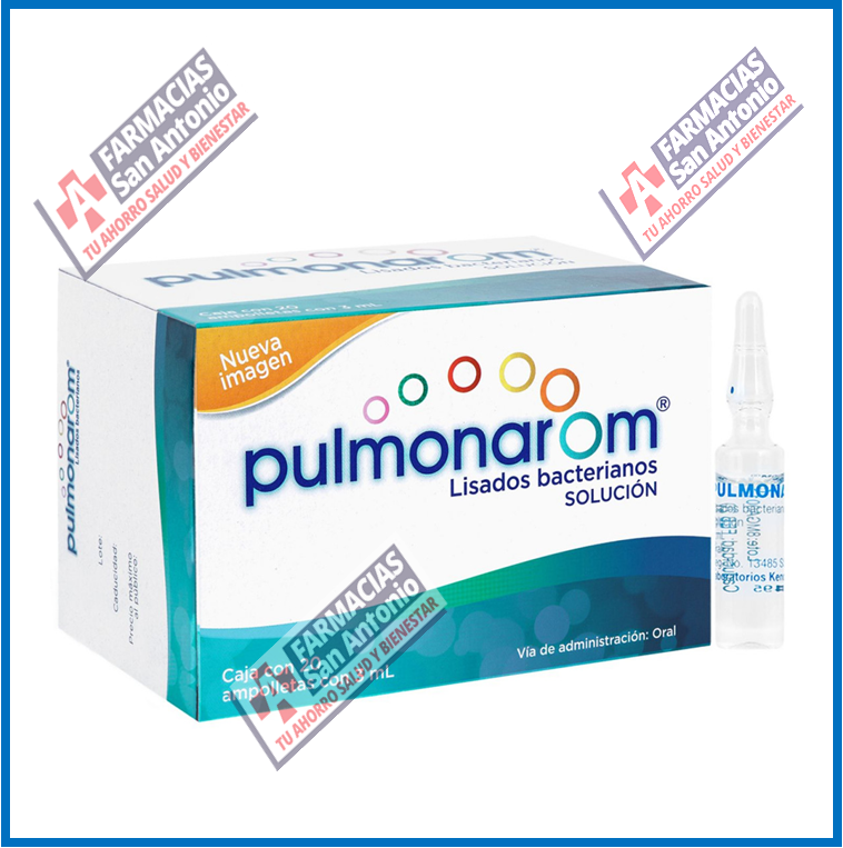 PULMONARON CAJA 10 ampolletas con 3ml lisanos bacterianos...
