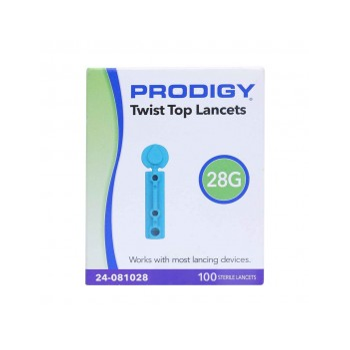 Lancetas Prodigy 28Gr x 100 Unidades