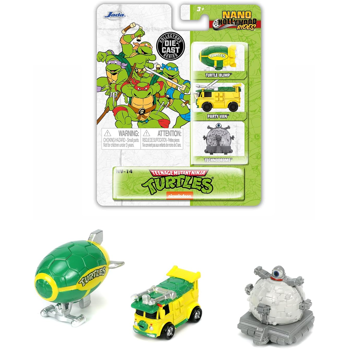 Jada Toys Teenage Mutant Ninja Turtles - Lot de 3 Nano Cars