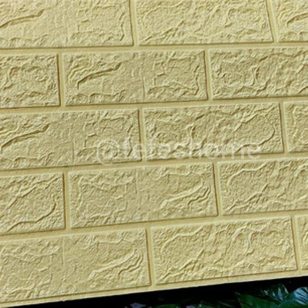Lamina 3d Ladrillo Amarillo Claro Pack De 10