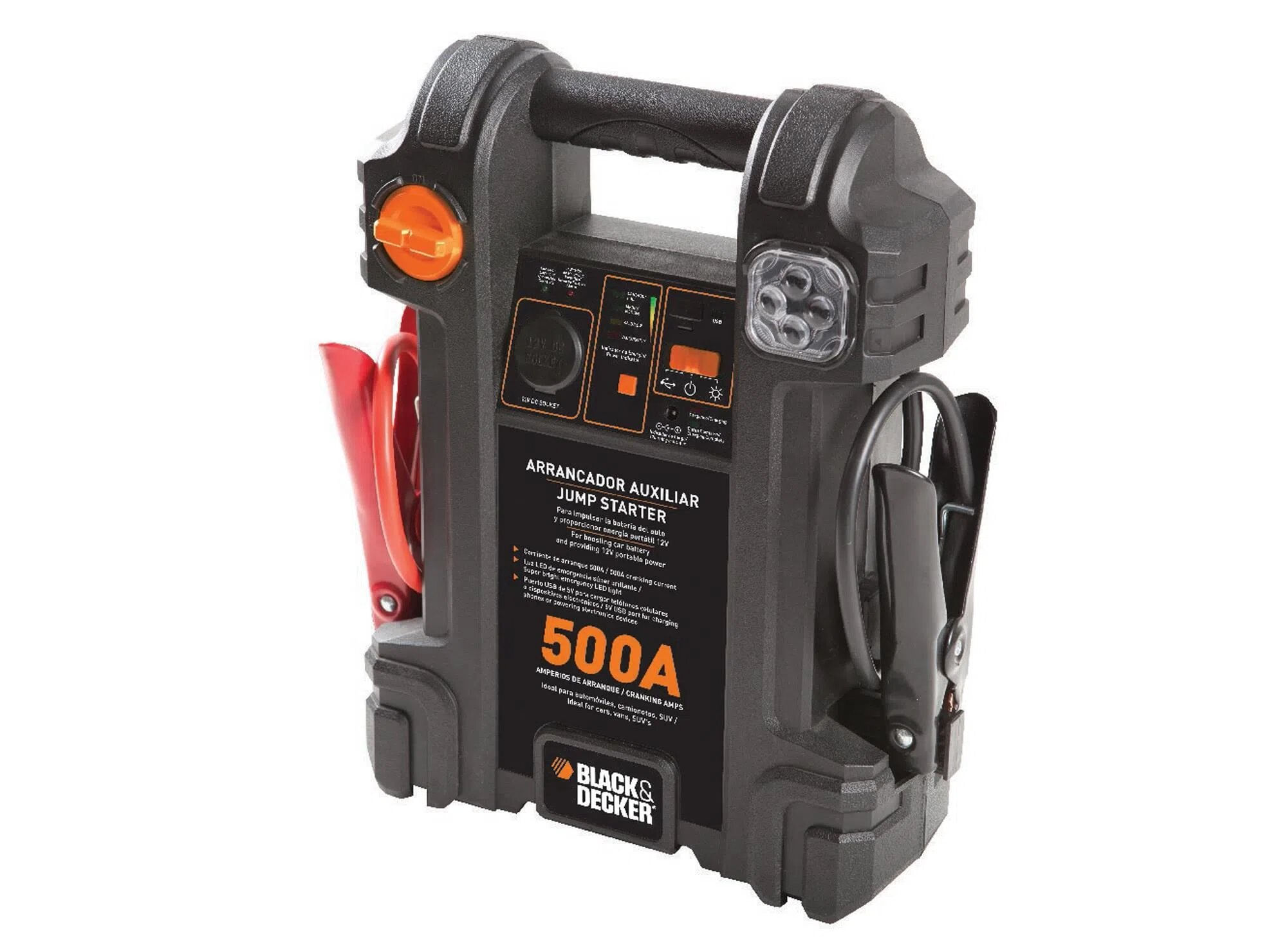 Partidor Black+Decker 500 Amp: Arranca tu auto!