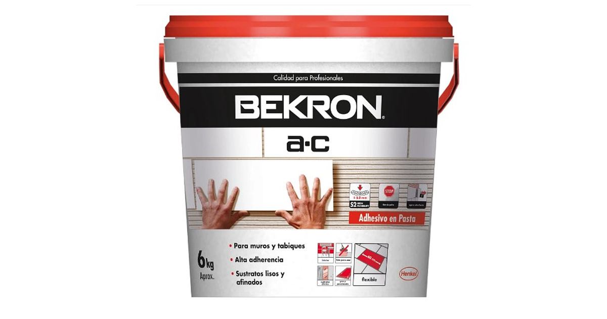 ADHESIVO PASTA AC BEKRON 6KG GALON