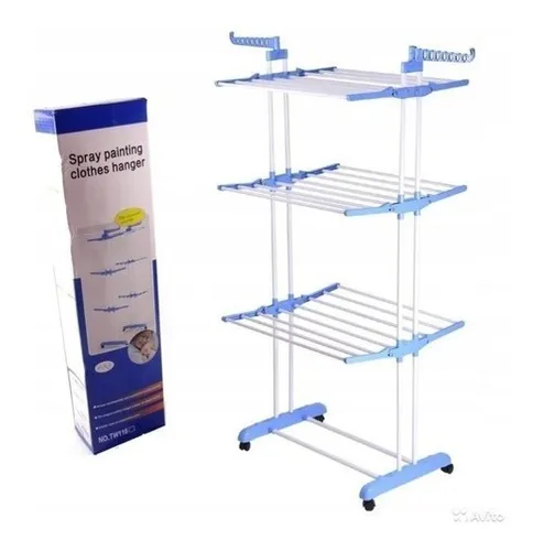 Tendedero Organizador Colgador Ropa Plegable 3 Niveles Tw116