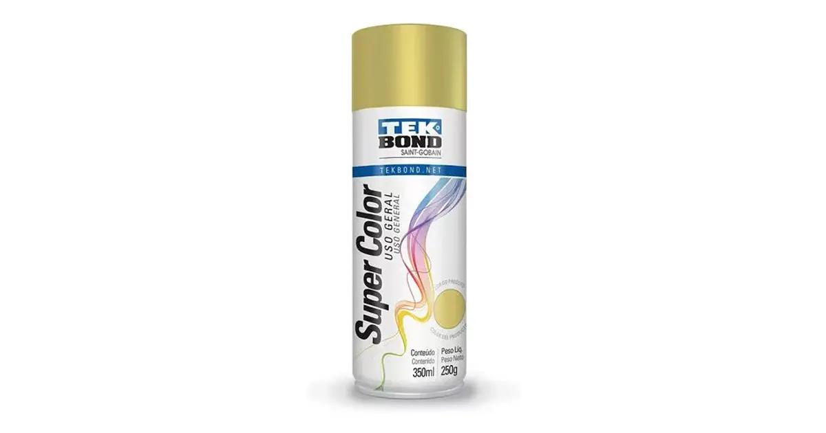 Pintura Aerosol Spray 350Ml Dorado Metalico Uso General Tekb