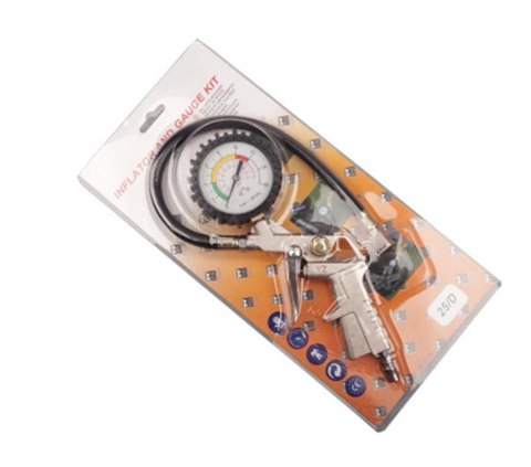 Inflador Medidor Comprobador Pistola De Aire Con Reloj