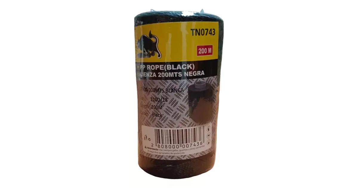 Lienza Hilo Cordel Carpintera Negro 200m Cuerda Albañil Toro