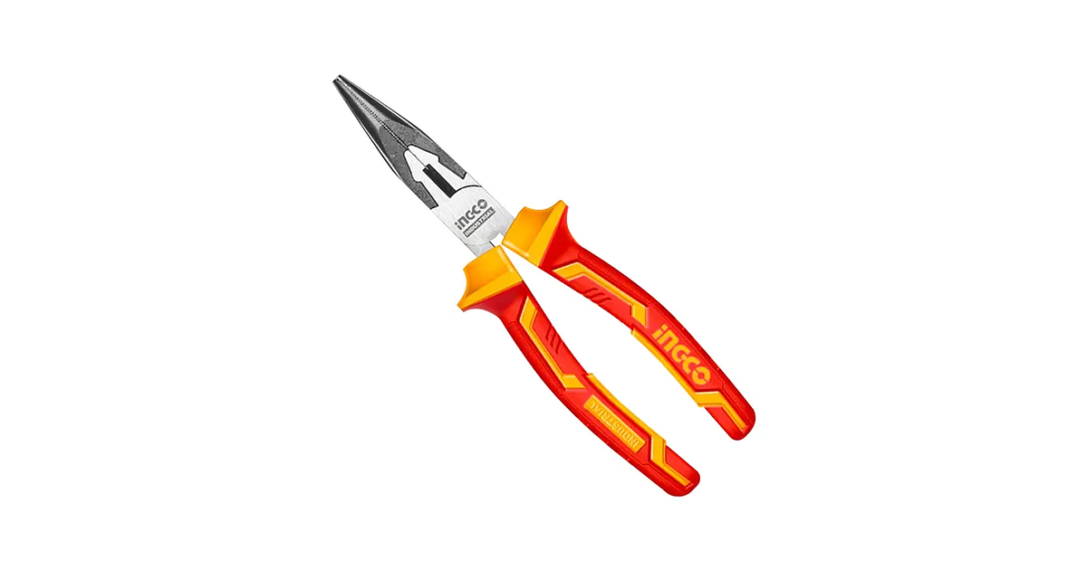 Alicate De Punta Larga Aislado VDE 200MM 8 Pulgadas Ingco
