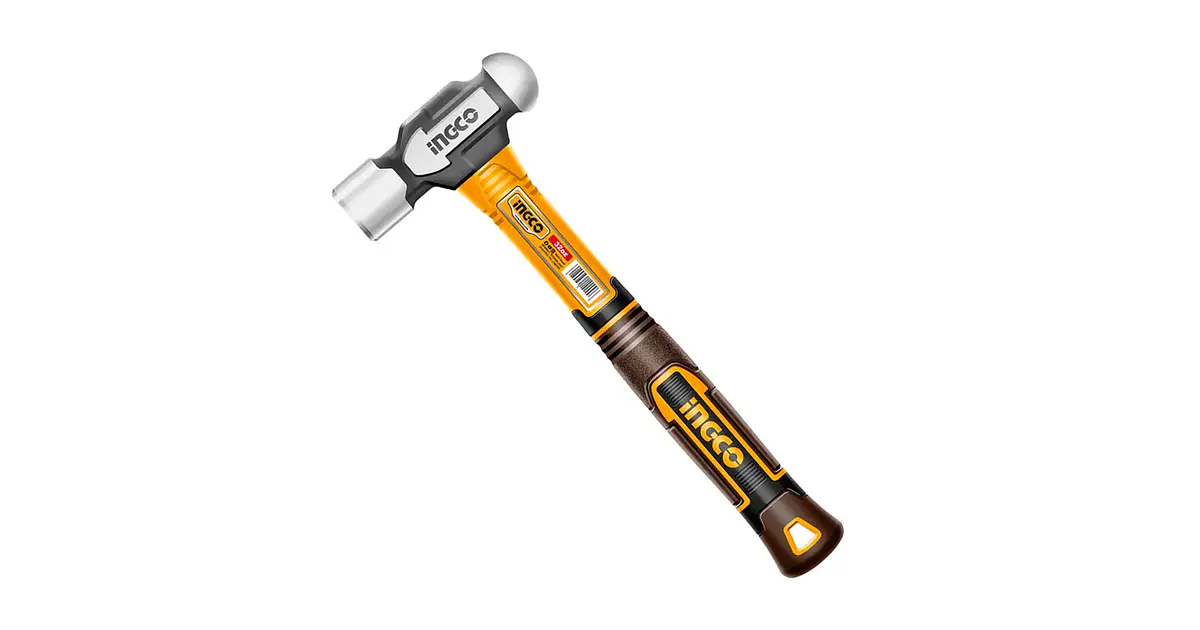 Martillo Punta De Bola Mango FV 900gr 32Oz Ingco