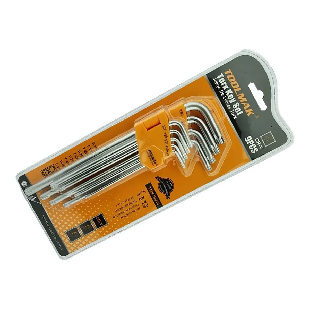 Juego De Llaves Allen Punta Estrella Toolmak 9 Piezas